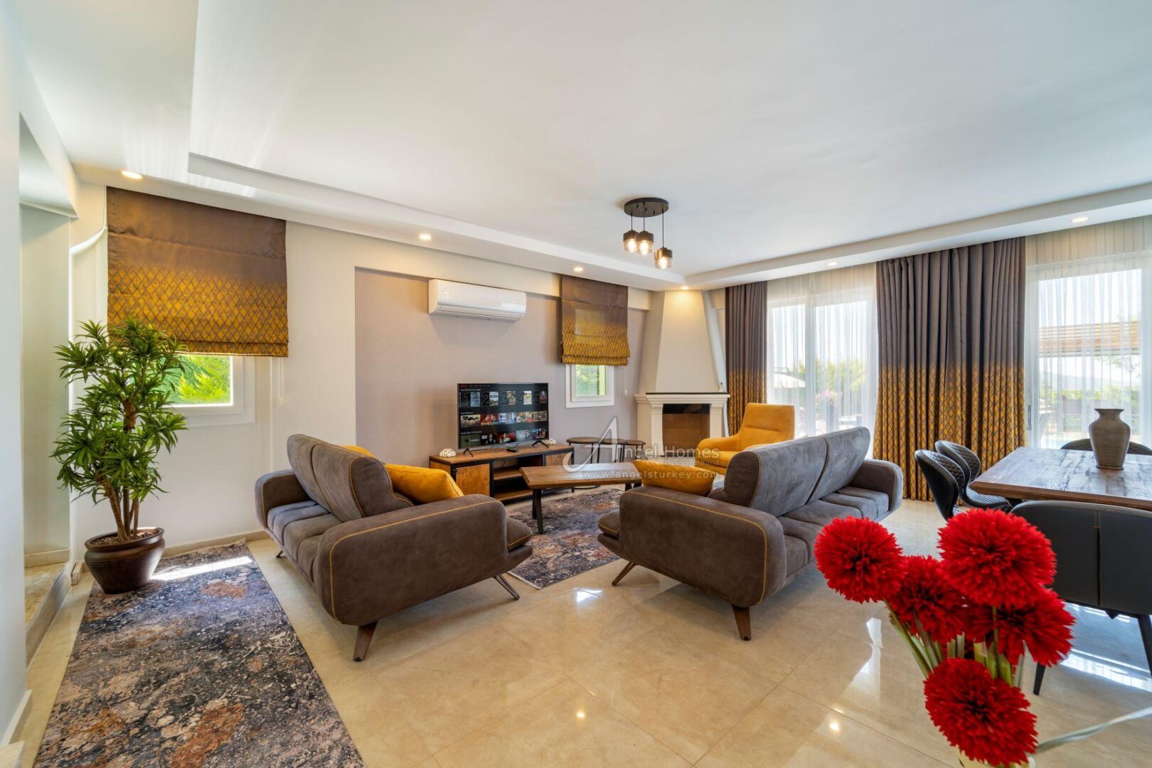 LUXURY FURNISHED VILLA IN OVACIK WITH 2 POOLS - ANGEL HOMES